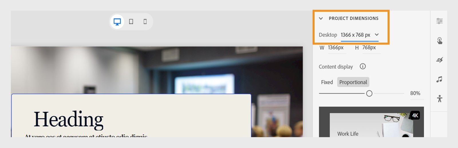 Change Project Dimensions In Adobe Captivate